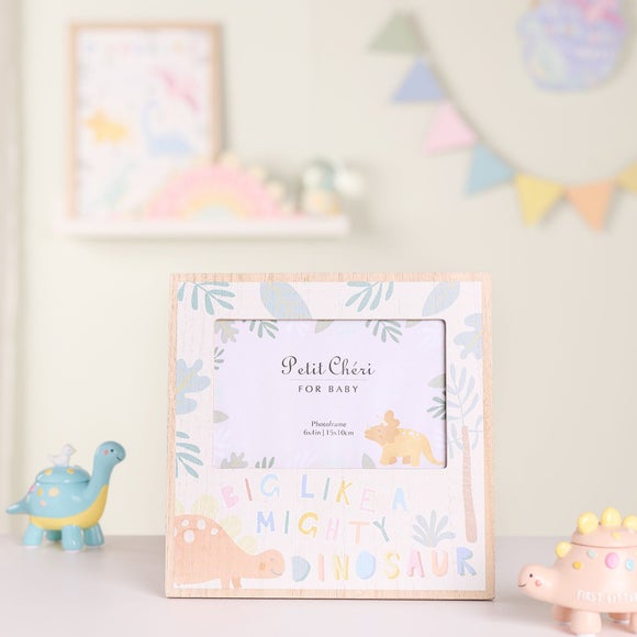 Petit Cheri Mighty Dinosaur Multicoloured Photo Frame by Dunelm ...