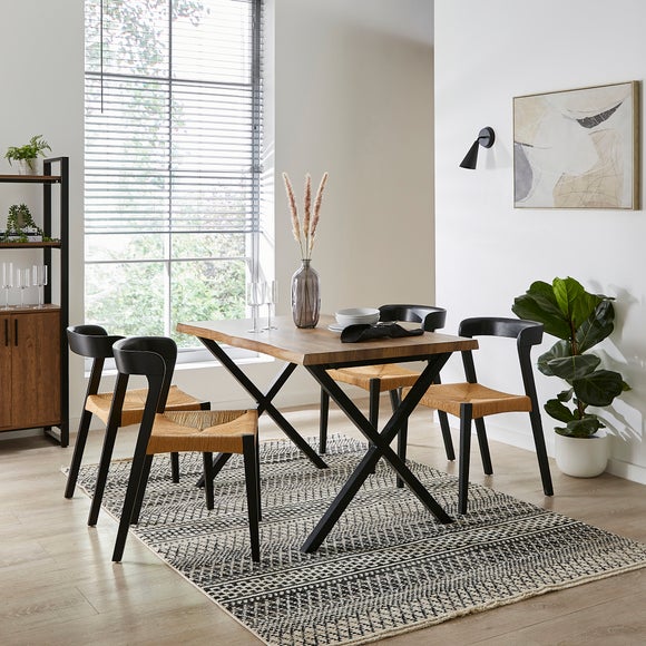 Ezra 4 Seater Rectangular Compact Dining Table, 120cm by Dunelm ...
