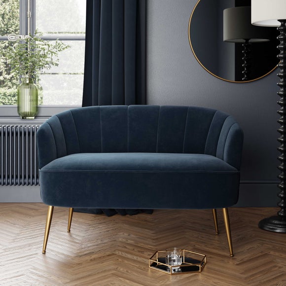Matilda Velvet 2 Seater Sofa by Dunelm ufurnish