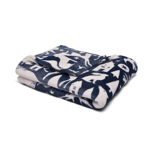 Fusion Snug Scandi Animals 120cm x 150cm Throw Blanket by Dunelm ...
