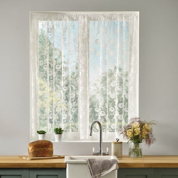 By the Metre Lillian Lace Net Fabric by Dunelm | ufurnish.com