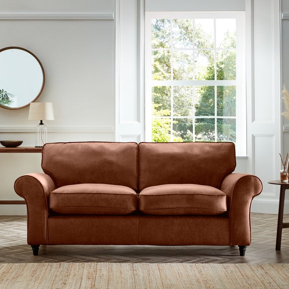 Rosa Faux Leather 3 Seater Sofa by Dunelm | ufurnish.com