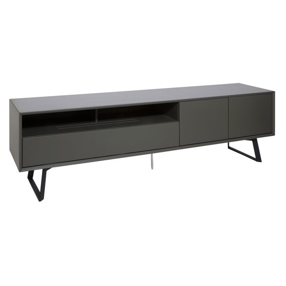 "Carbon Extra Wide TV Unit, Black for TVs up to 90""" by Dunelm ...