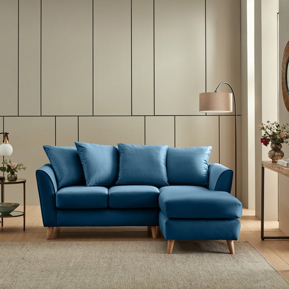 Bess Corner Chaise Sofa, Opulent Velvet by Dunelm | ufurnish.com
