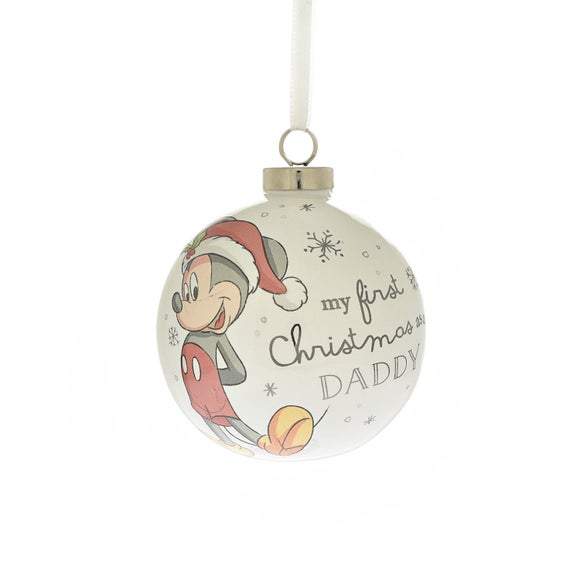 Mickey Mouse Daddy Ceramic Bauble by Dunelm | ufurnish.com