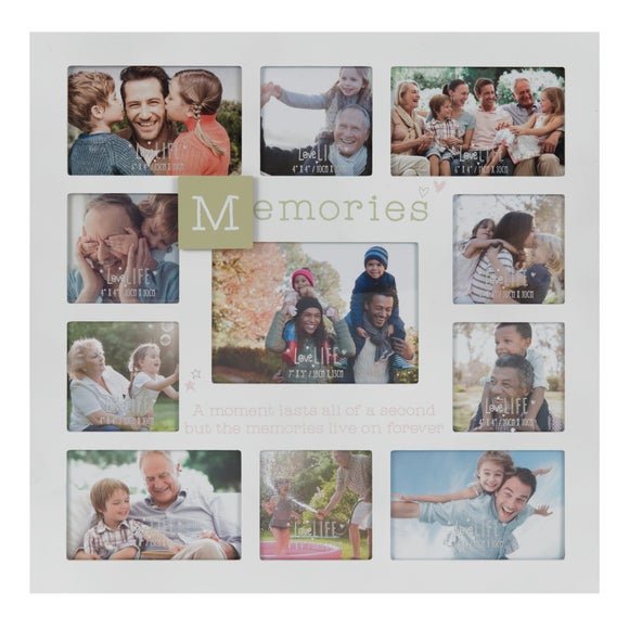 Memories White Collage Multi Photo Frame by Dunelm | ufurnish.com