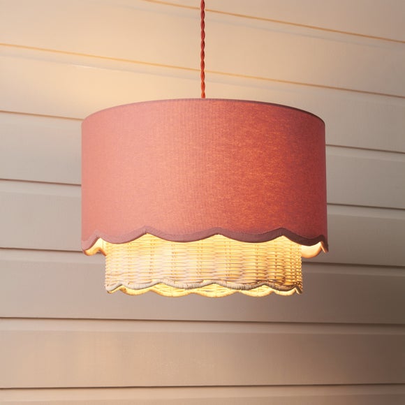 Sofia Rattan Easy Fit Lamp Shade by Dunelm | ufurnish.com
