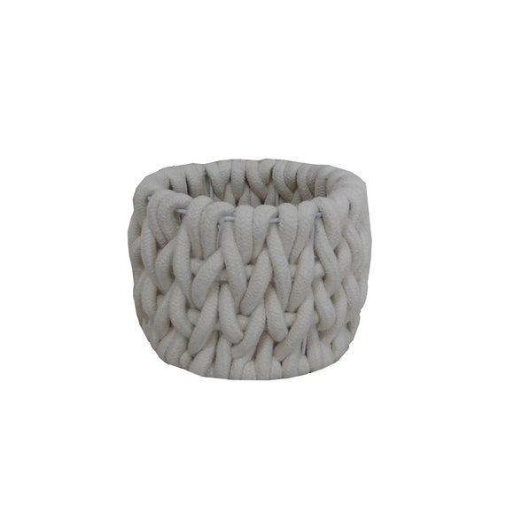 Cable Knit Storage Basket by Dunelm | ufurnish.com