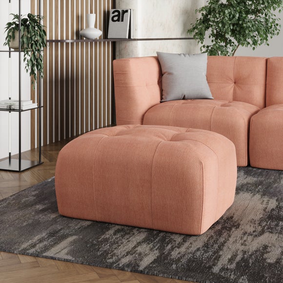 Squish Tonal Chenille Footstool by Dunelm | ufurnish.com