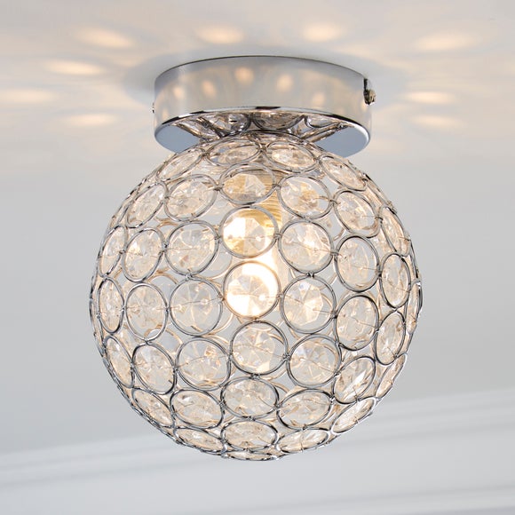 Sphere Jewel Flush Ceiling Light by Dunelm | ufurnish.com