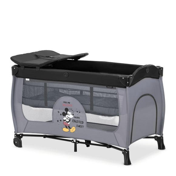 Disney Sleep 'n Play Center Mickey Mouse Travel Cot by Dunelm ...