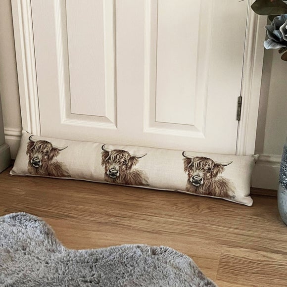Daro Highland Cow Draught Excluder by Dunelm | ufurnish.com
