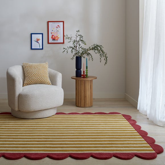 Milo Scallop Wool Rug by Dunelm | ufurnish.com