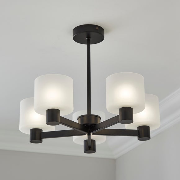 Erin Ribbed 5 Light Ceiling Light by Dunelm | uFurnish.com