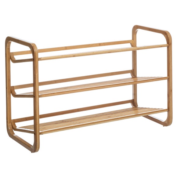 Designer Bamboo 9 Pair Shoe Storage Rack by Dunelm | ufurnish.com