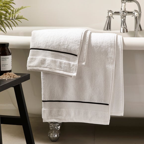 Baratta Stitch Cotton Towel by Dunelm | ufurnish.com