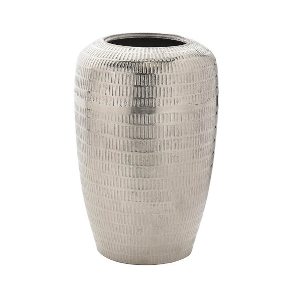 Hestia Textured Metal Vase by Dunelm | ufurnish.com