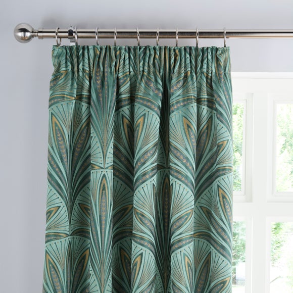 Nouveau Fan Pencil Pleat Curtains by Dunelm | ufurnish.com