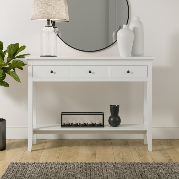 Lynton Console Table White by Dunelm | ufurnish.com