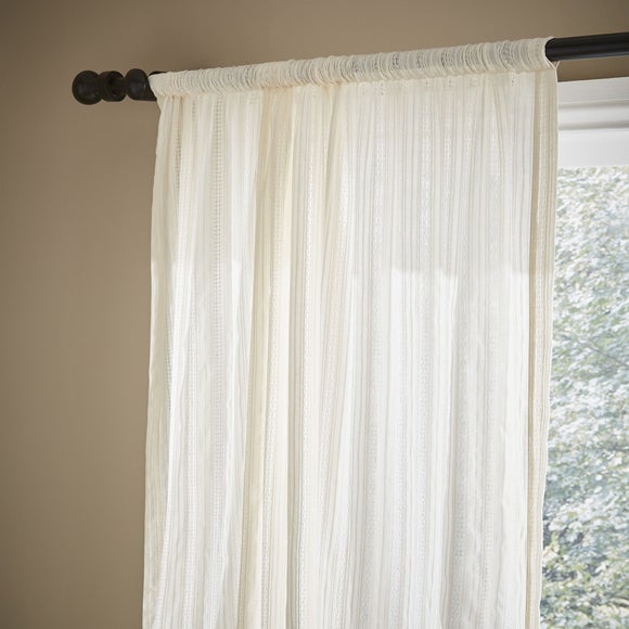 Pineapple Elephant Zofia Broderie Anglaise Slot Top Voile Curtain Panel ...