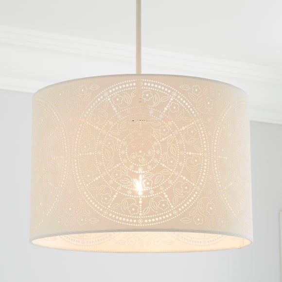 Samira Laser Cut Drum Lamp Shade by Dunelm | ufurnish.com