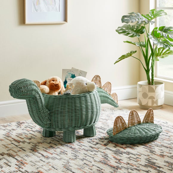 Dinosaur Rattan Storage Basket by Dunelm | ufurnish.com