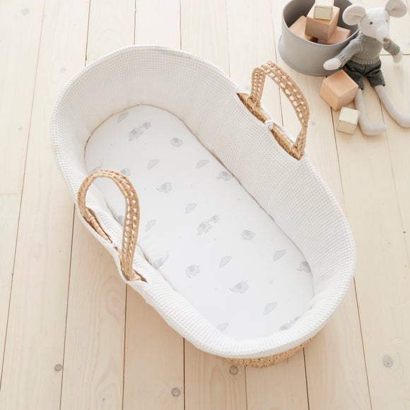 Pack of 2 Jersey Grey Elephant 100% Cotton Fitted Sheets by Dunelm ...