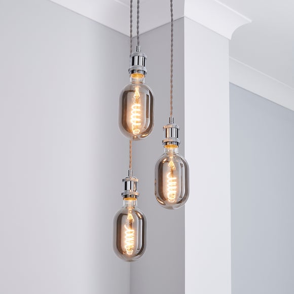 Charlie 3 Light Cluster Ceiling Light by Dunelm | ufurnish.com