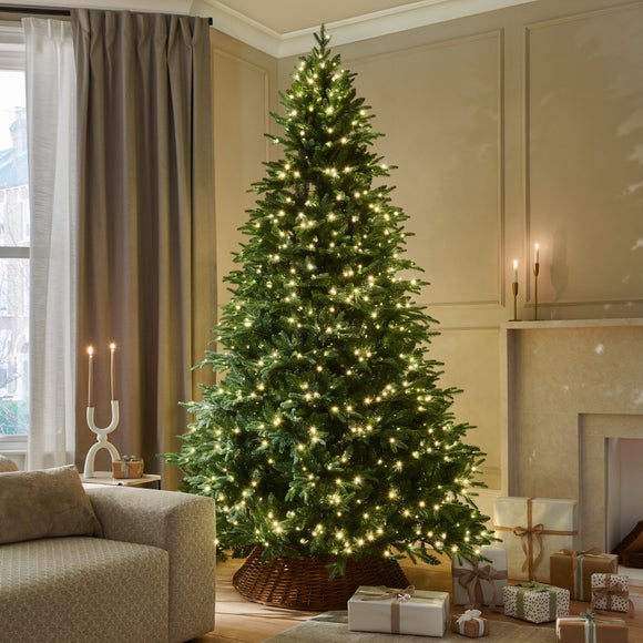 6.5ft Pre-Lit Rivington Fir Christmas Tree by Dunelm | ufurnish.com