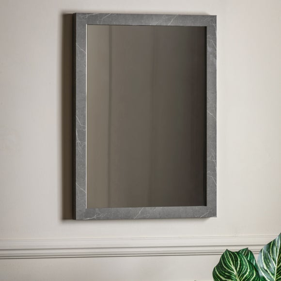 Alora Marbled Rectangle Wall Mirror by Dunelm | ufurnish.com