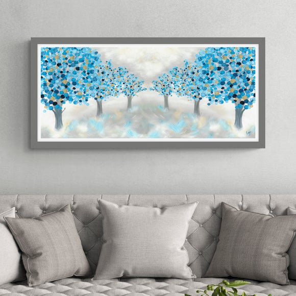 Blueberry Tree Panoramic Framed Print by Dunelm | ufurnish.com