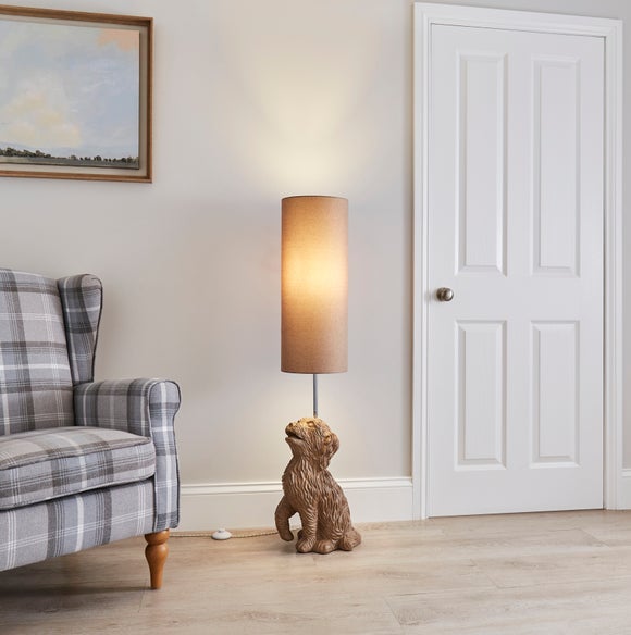 Reggie the Cockapoo Adjustable Floor Lamp by Dunelm | ufurnish.com