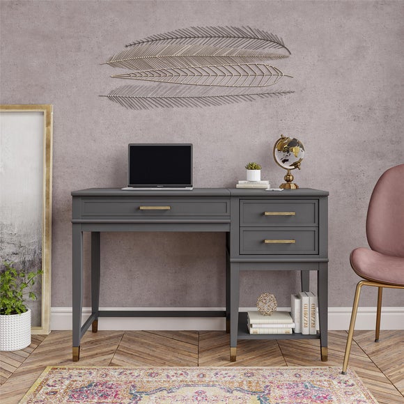 Cosmo Living Westerleigh Lift Desk, Graphite by Dunelm | ufurnish.com