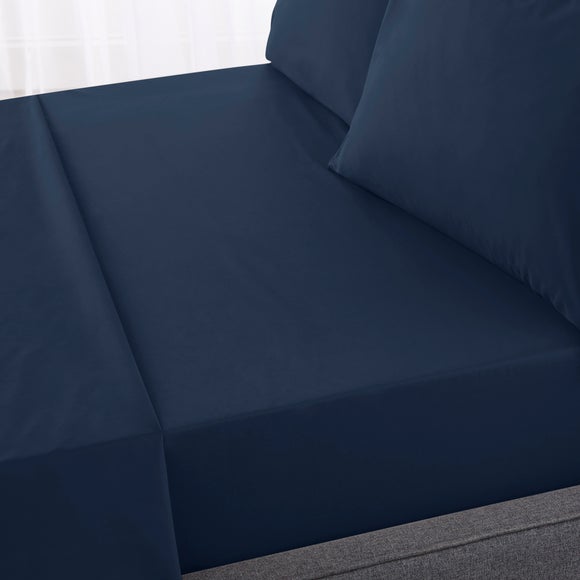 Hotel 230 Thread Count Percale 100% Cotton Fitted Sheet by Dunelm ...