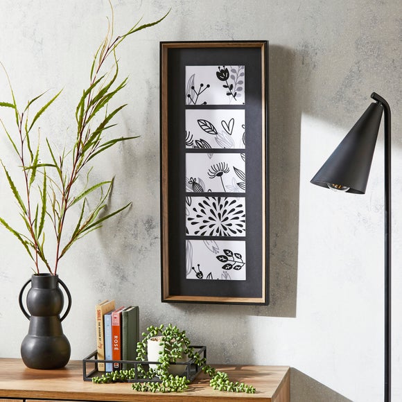Fulton Black Panel Multi Photo Frame by Dunelm | ufurnish.com