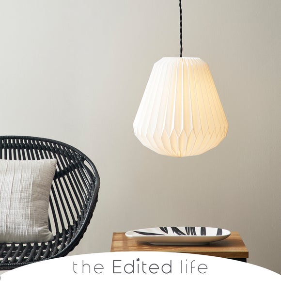 Origami Decagon Paper Easy Fit Pendant Shade by Dunelm | ufurnish.com