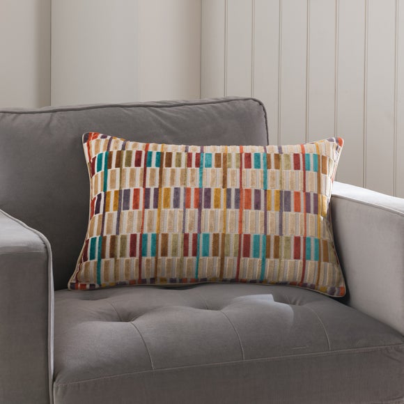 Pelosa Cut Velvet Rectangular Cushion by Dunelm | uFurnish.com