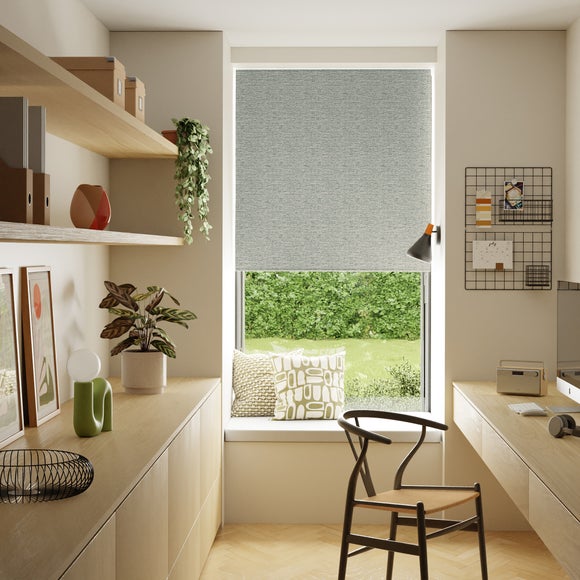 Tenby Pacific Blue Blackout Roller Blind by Dunelm | ufurnish.com