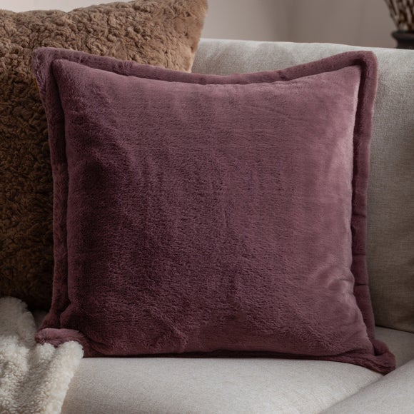 Kallu Faux Fur Reversible Square Cushion by Dunelm | ufurnish.com