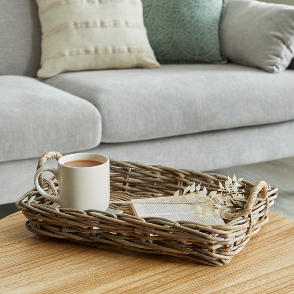 Churchgate Rattan Tray by Dunelm | ufurnish.com