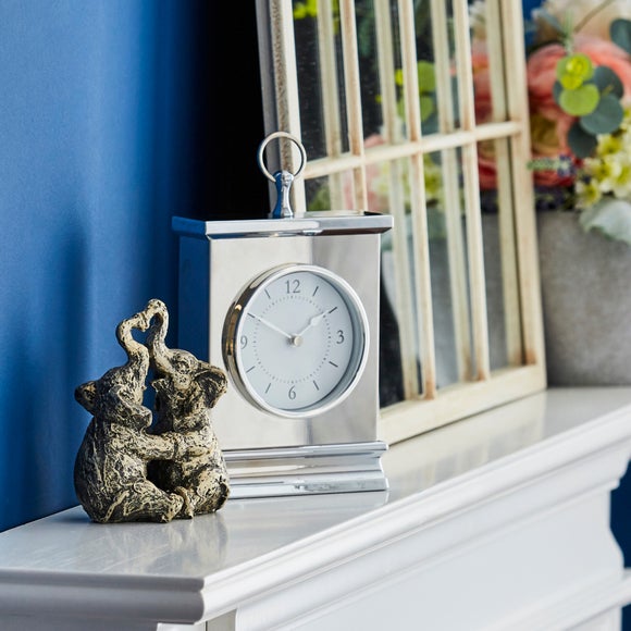Dorma Chrome Mantle Clock by Dunelm | uFurnish.com