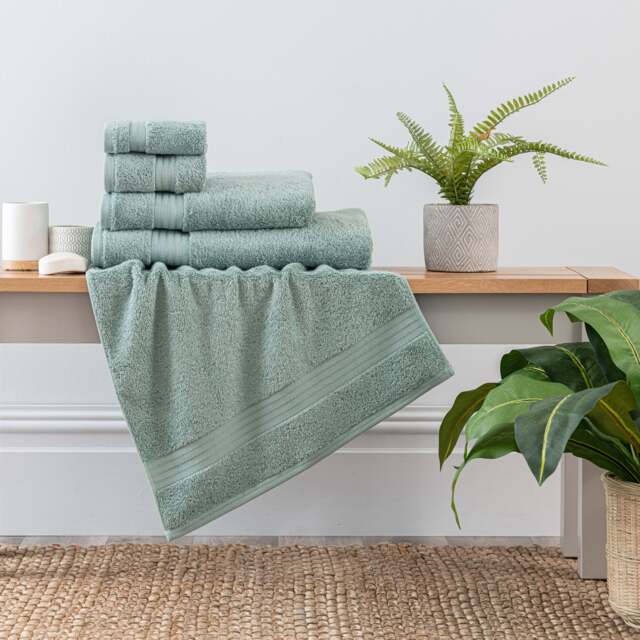 Seafoam green bath towels store