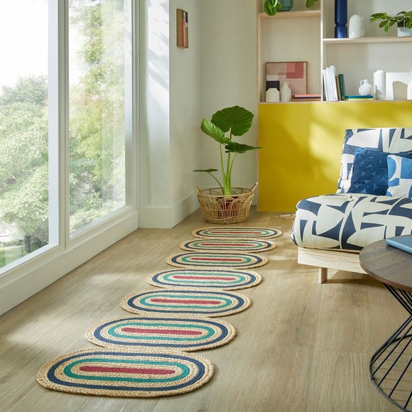 Lottie Stacked Braid Jute Blend Runner by Dunelm | ufurnish.com