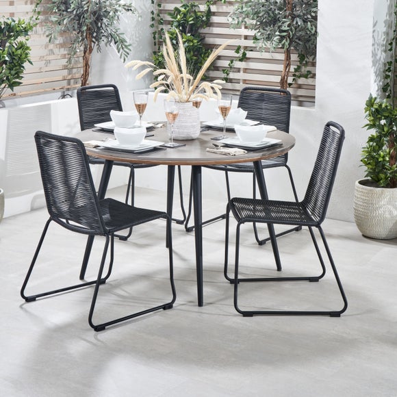 Pang 4 Seater Garden Dining Set by Dunelm | ufurnish.com