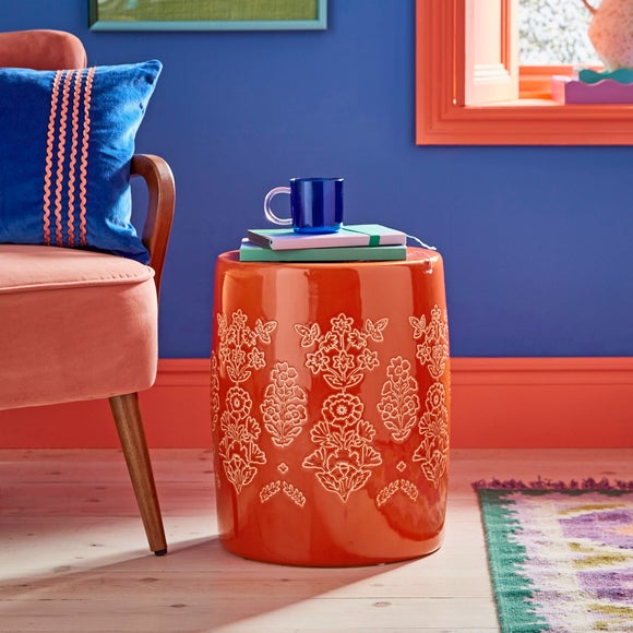 Sophie Robinson Joice Ceramic Side Table by Dunelm | ufurnish.com