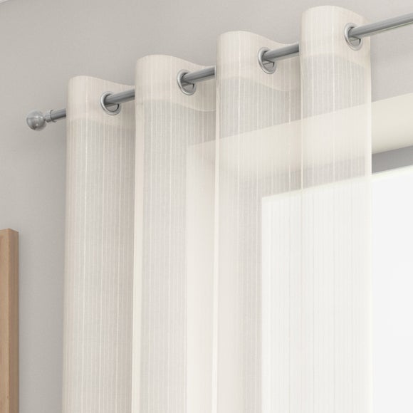 Jessica Shimmer Eyelet Voile Panel by Dunelm | ufurnish.com