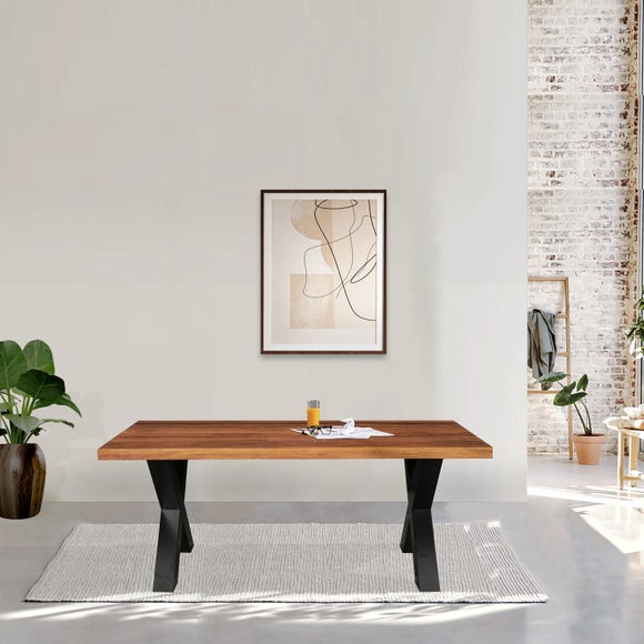 Indus Valley Lex 6 Seater Dining Table by Dunelm | ufurnish.com