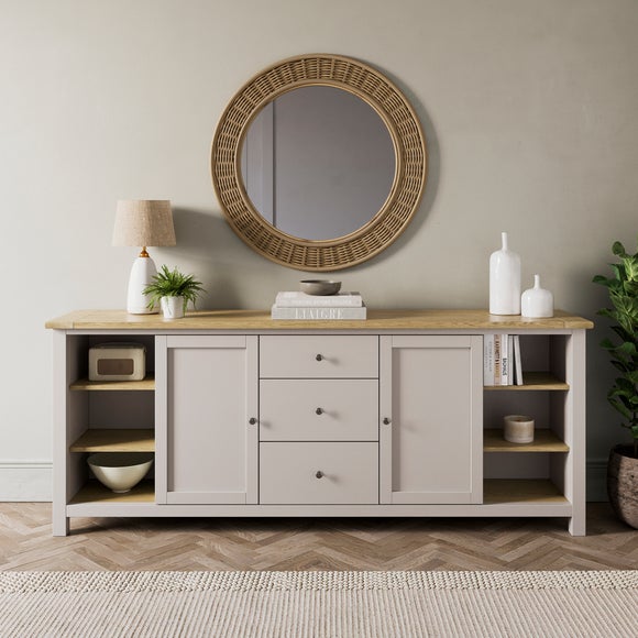 Olney Extra Wide Sideboard, Stone by Dunelm | ufurnish.com