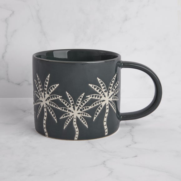 Stoneware Palm Tree Mug by Dunelm | ufurnish.com