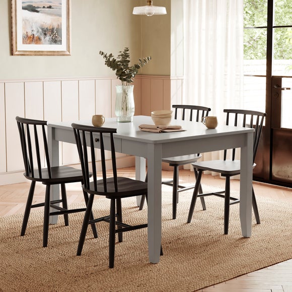 Lynton Compact Rectangular 4 Seater Dining Table by Dunelm | ufurnish.com